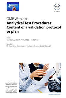 GMP Webinar: Analytical Test Procedures - Content of a validation ...